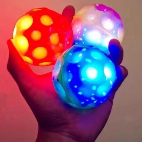 Textured Sensory Light Balls - Set of 4 Colorful LED Mood Lights for K ...